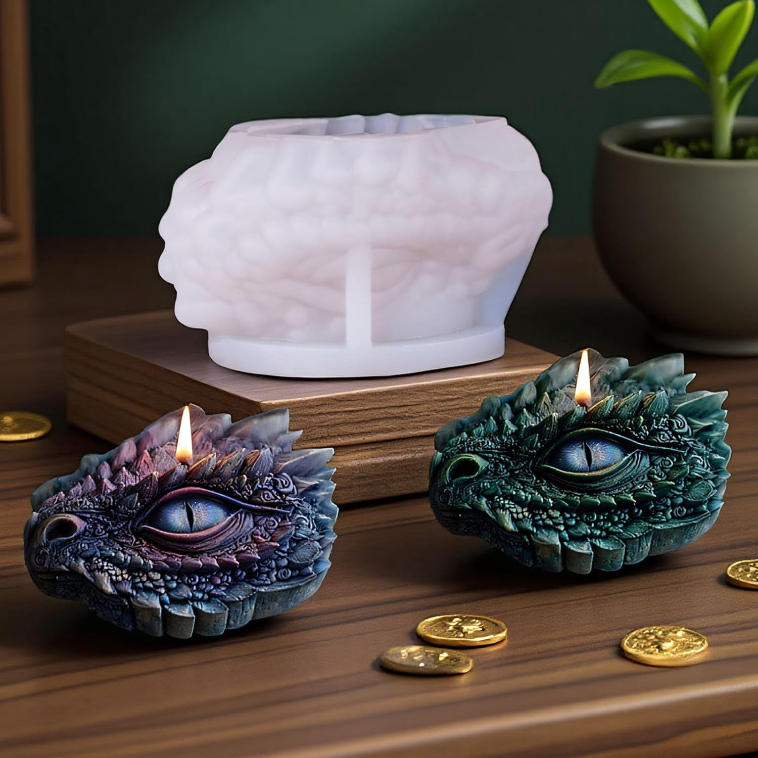 3D Dragon Eye Silicone Mold for Candle Reusable Flexible Mold for Epoxy ...