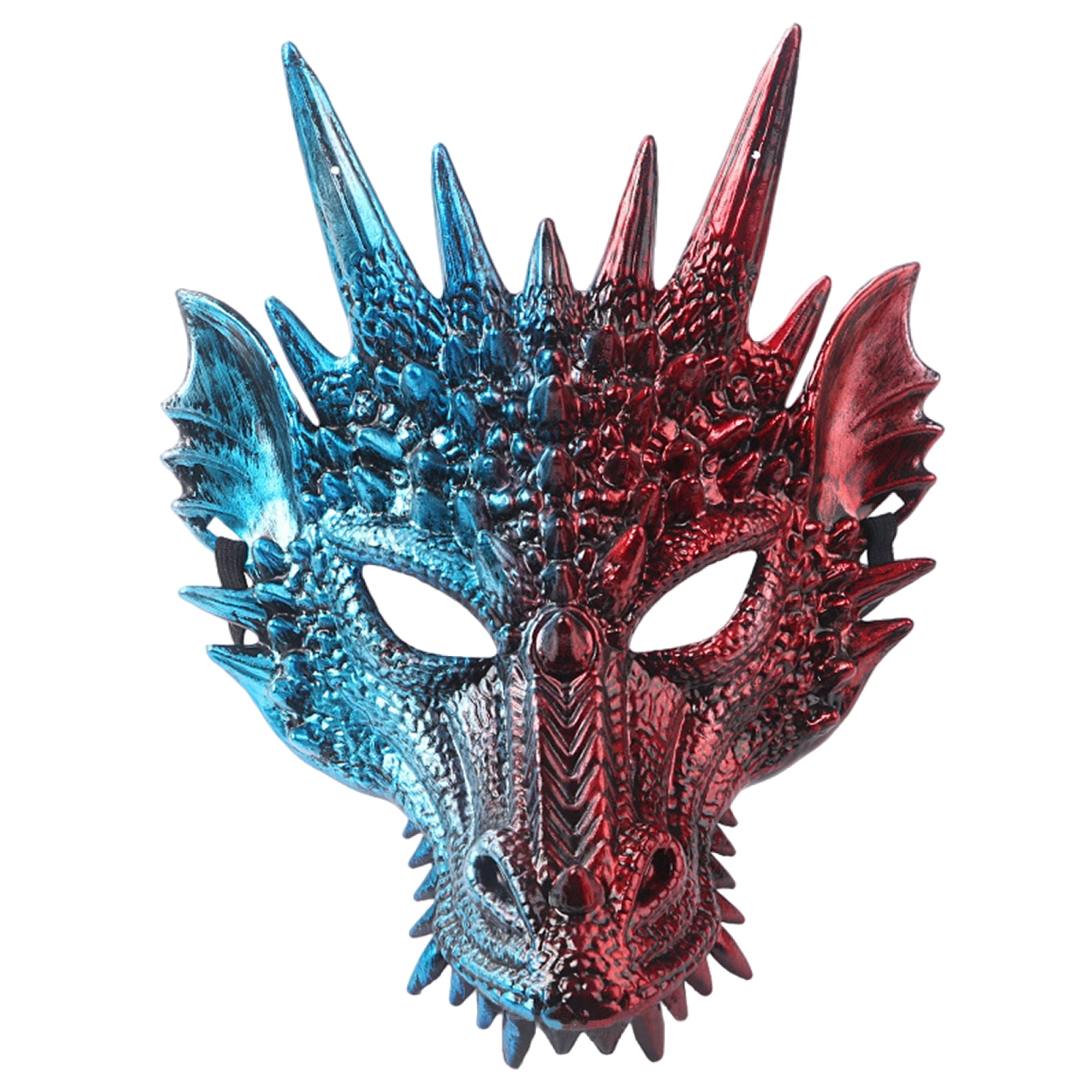 3D Dragon Mask Halloween Cosplay Masquerade Plastic Mask Dragon Horns ...