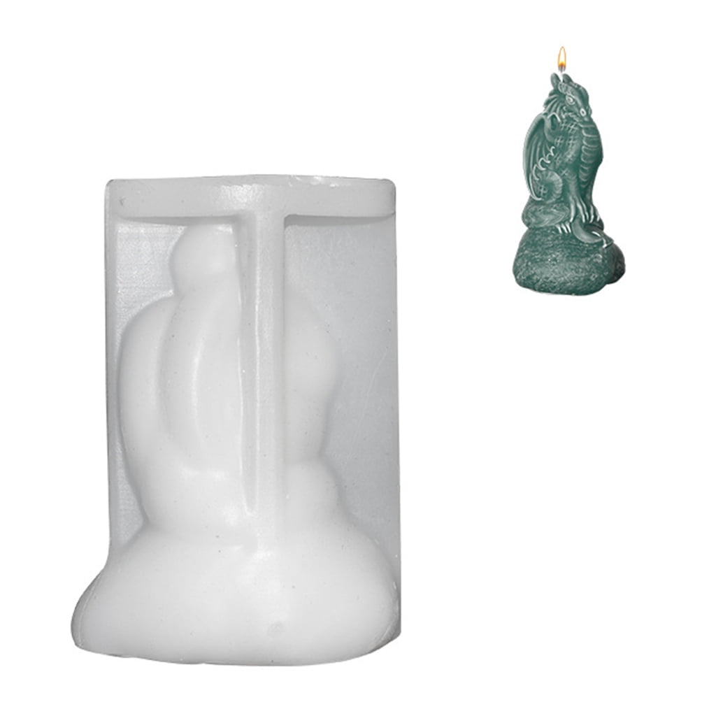 3D Dragon Silicone Mold Plaster Scented Candle Resin Molds ...