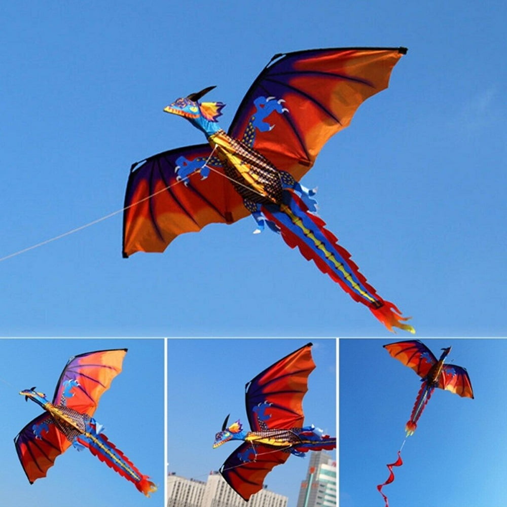 3D Dragon Single Line Kite For Adult Kids Classical Sports Outdoor Easy ...