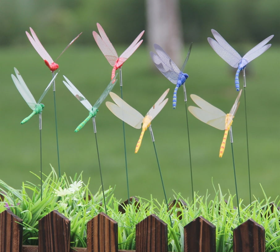 3D Dragonfly Garden Decor Dragon Fly Garden Stakes Dragonflies Garden ...