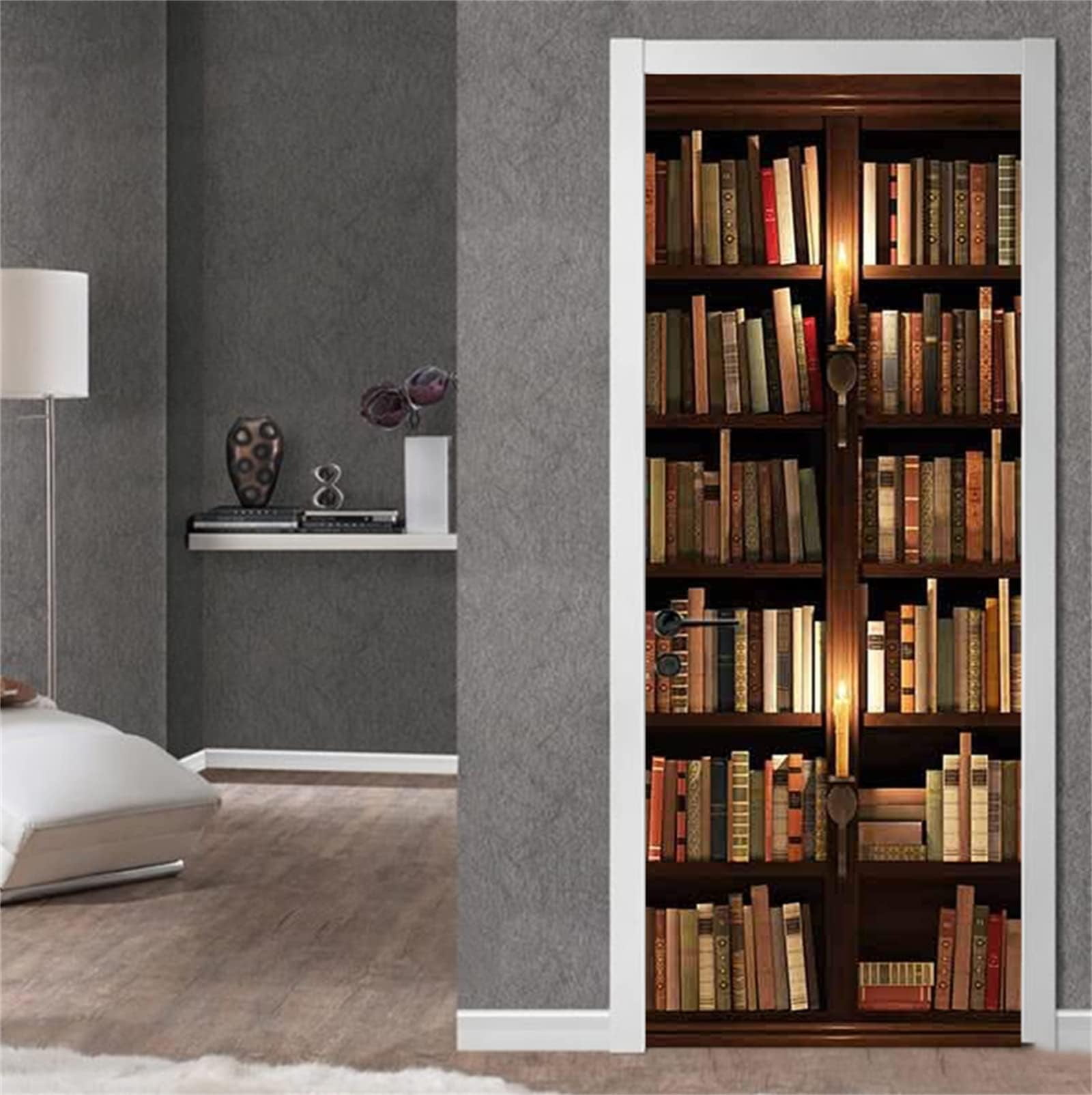 3D Drawbridge Door Stickers Peel and Stick Removable Door Wallpaper ...