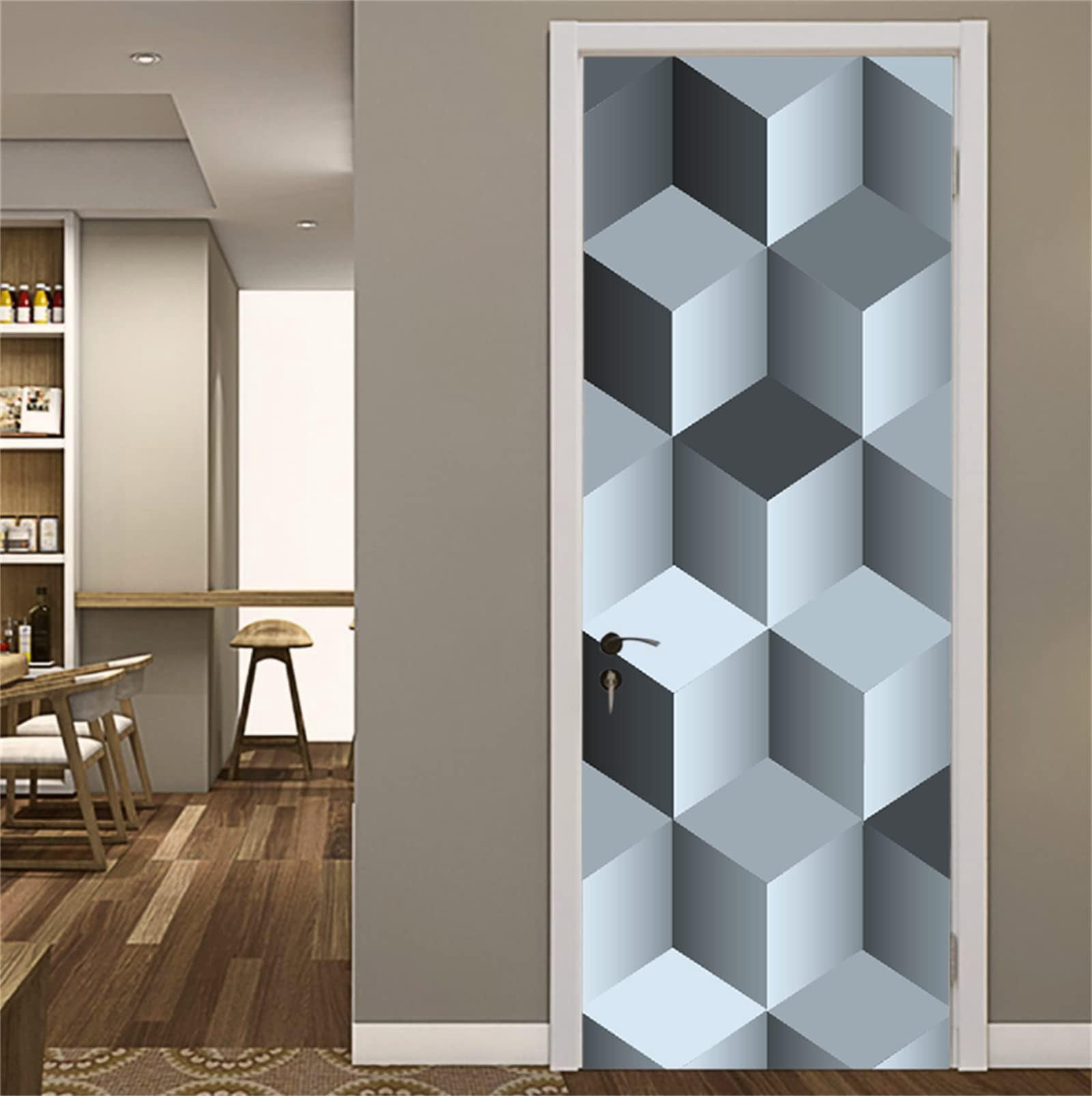 3D Drawbridge Door Stickers Peel and Stick Removable Door Wallpaper ...