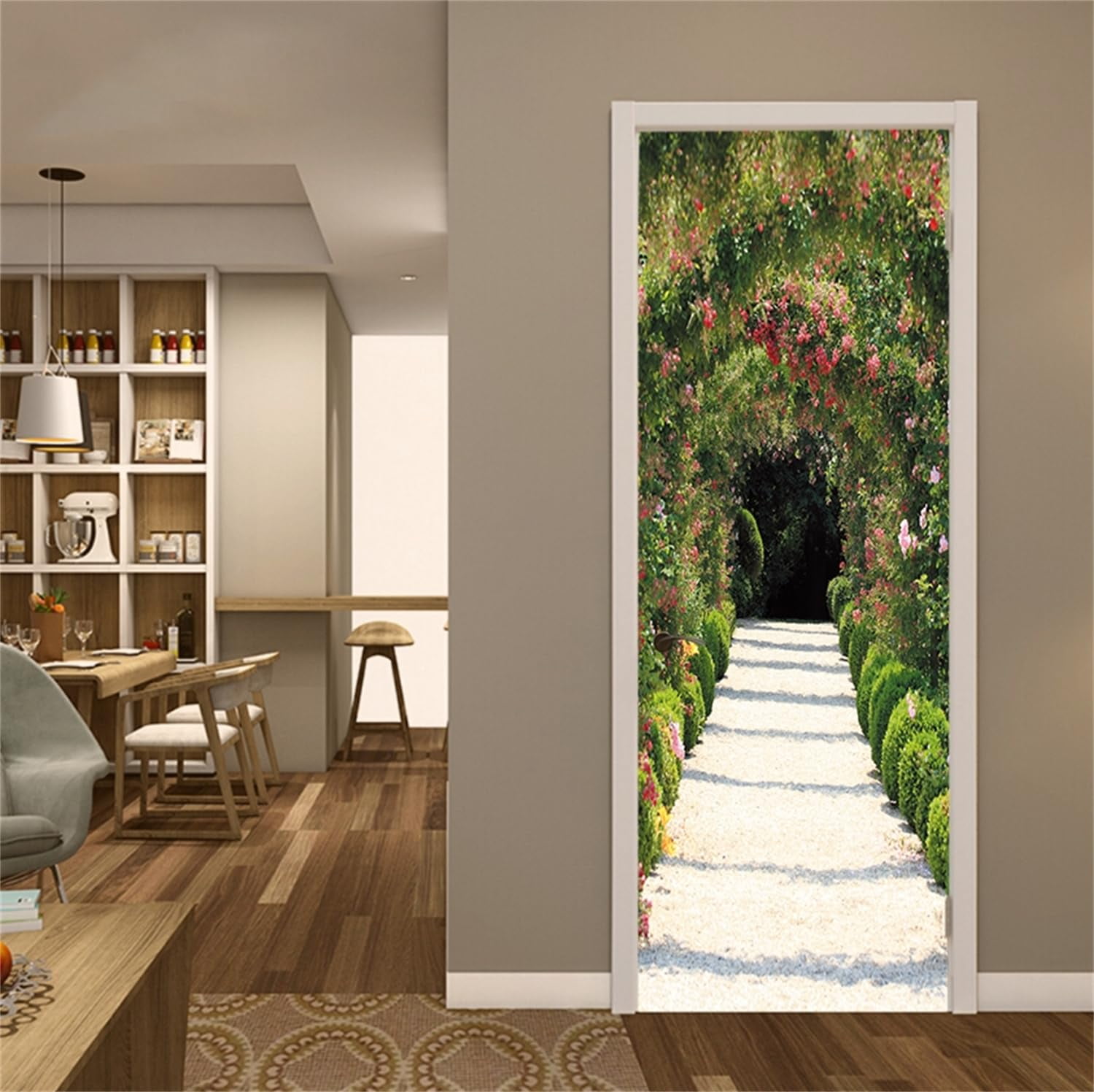 3D Drawbridge Door Stickers Peel and Stick Removable Door Wallpaper ...