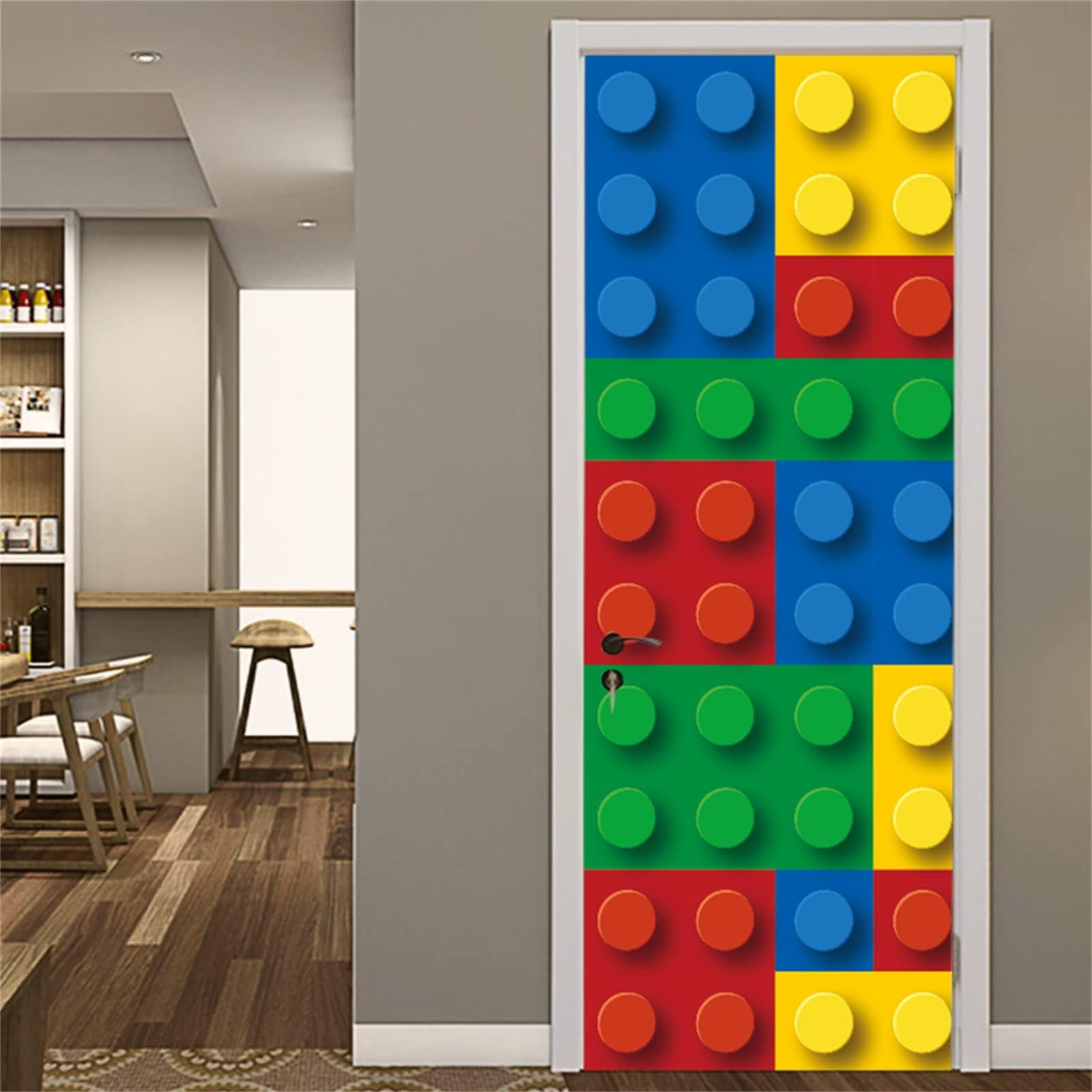 3D Drawbridge Door Stickers Peel and Stick Removable Door Wallpaper ...