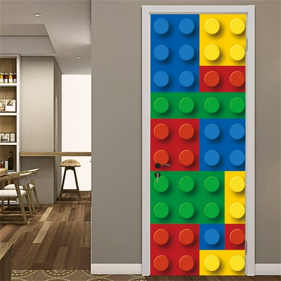 3D Drawbridge Door Stickers Peel and Stick Removable Door Wallpaper ...