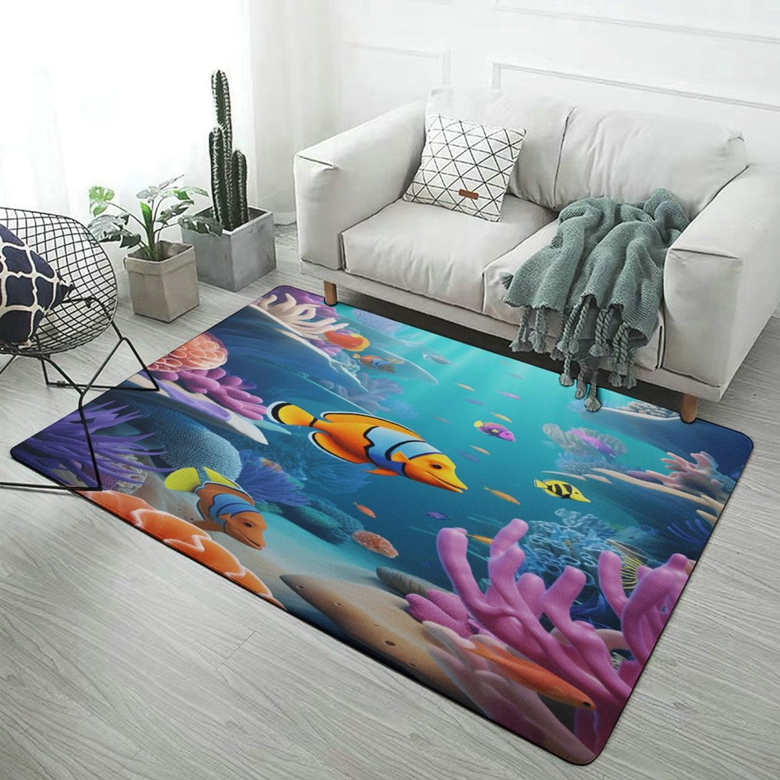 3D Dream Underwater World Fish Area Rugs Carpet Suitable for Living ...