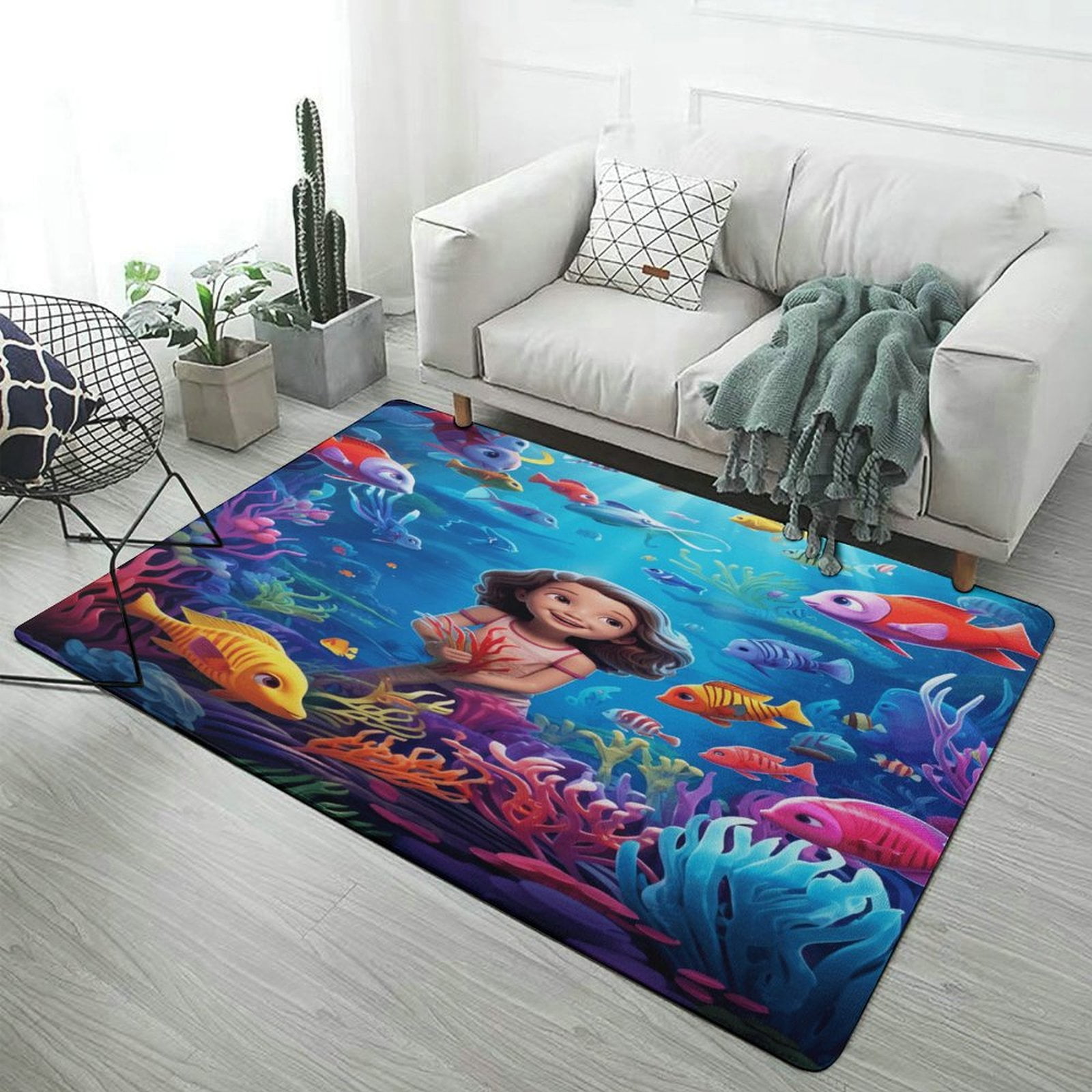 3D Dream Underwater World Fish Area Rugs Carpet Suitable for Living ...