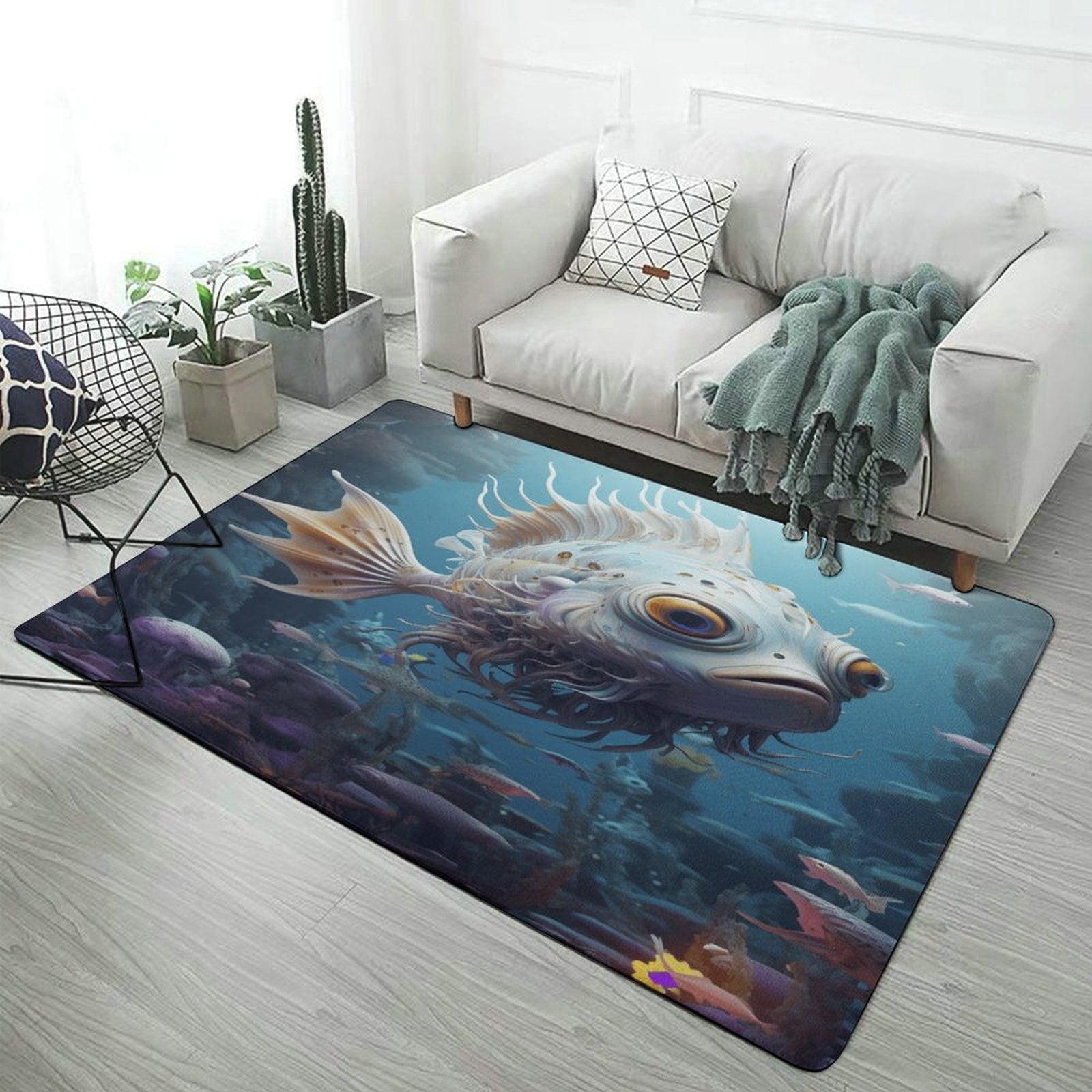 3D Dream Underwater World Fish Carpet Style Living Room Bedroom Rug ...