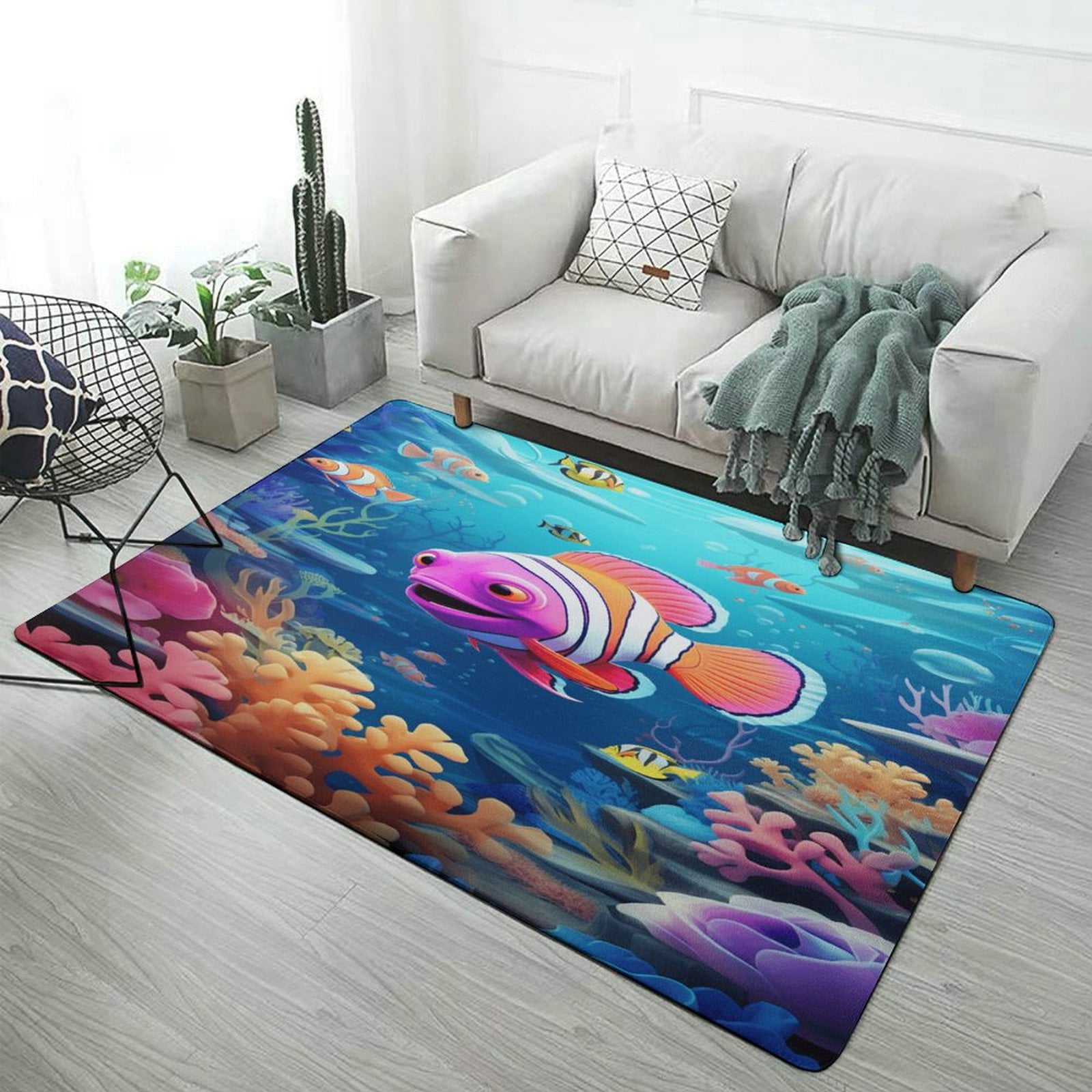 3D Dream Underwater World Fish Carpet for Home Decoration Rugs for ...
