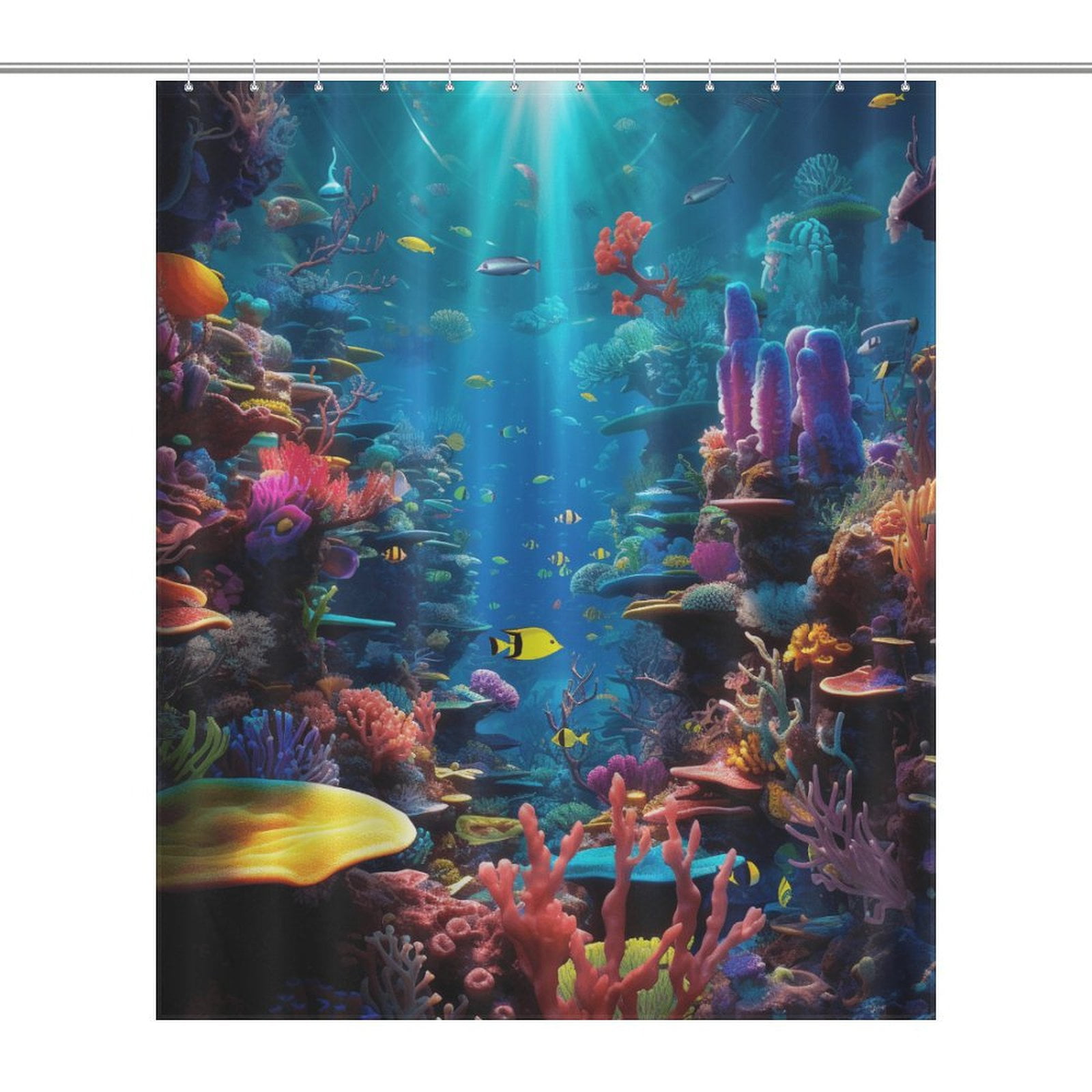 3D Dream Underwater World Fish Shower Curtain Ornament Bathroom ...