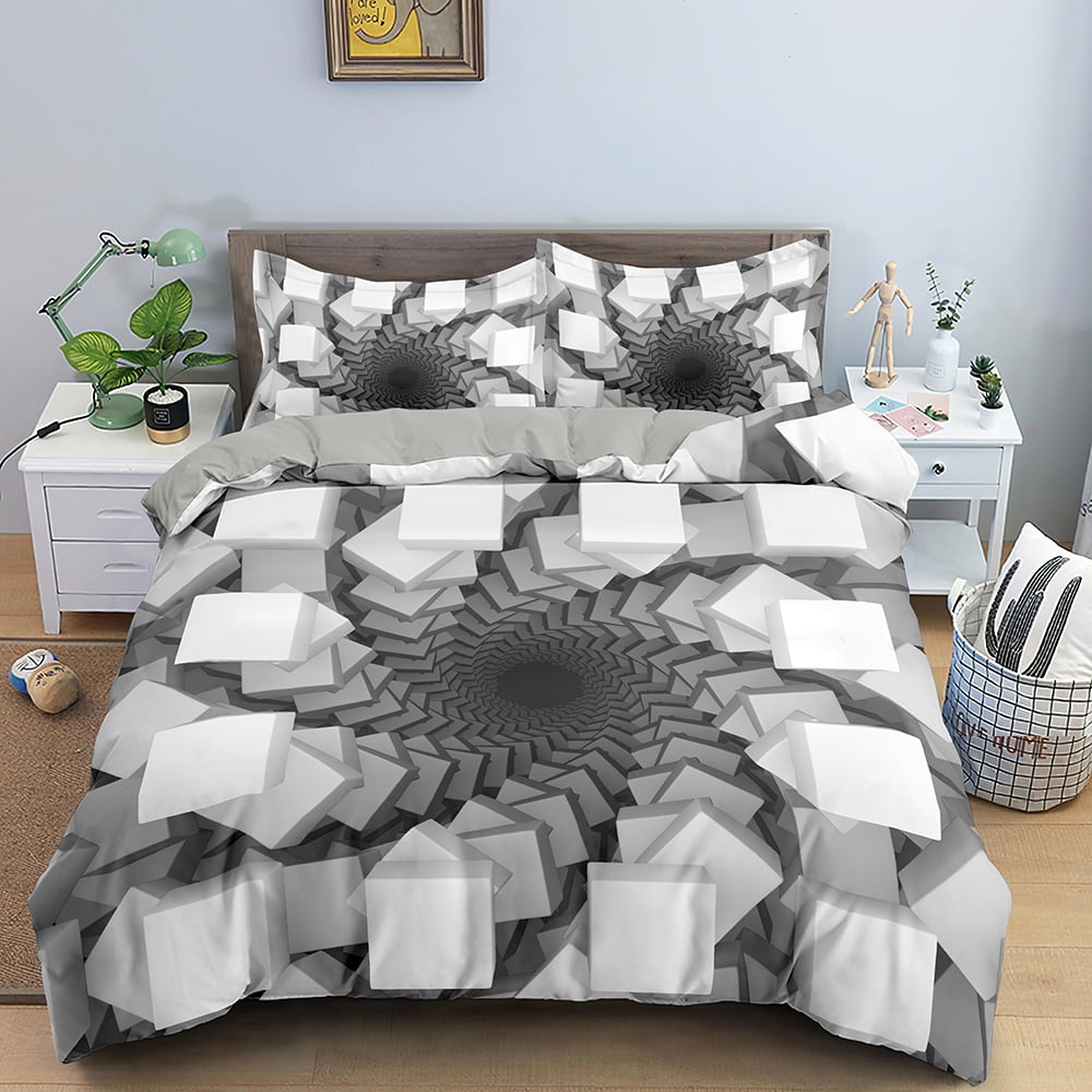 3D Duvet Cover Psychedelic Abstract Double Bedding Sets 3pcs Quilt ...