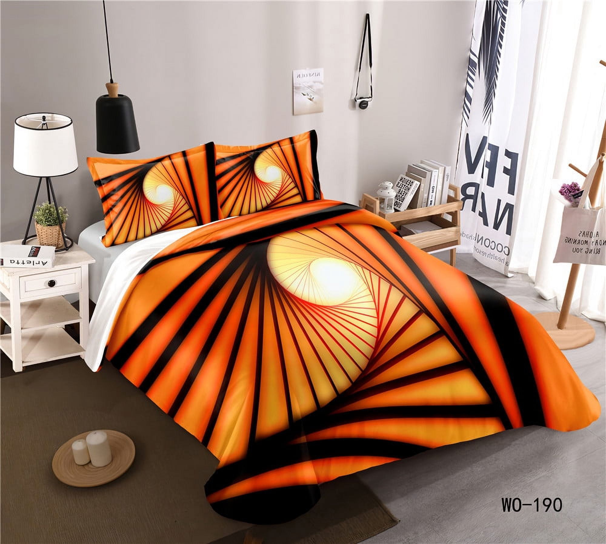 3D Duvet Cover Psychedelic Abstract Double Bedding Sets 3pcs Quilt ...