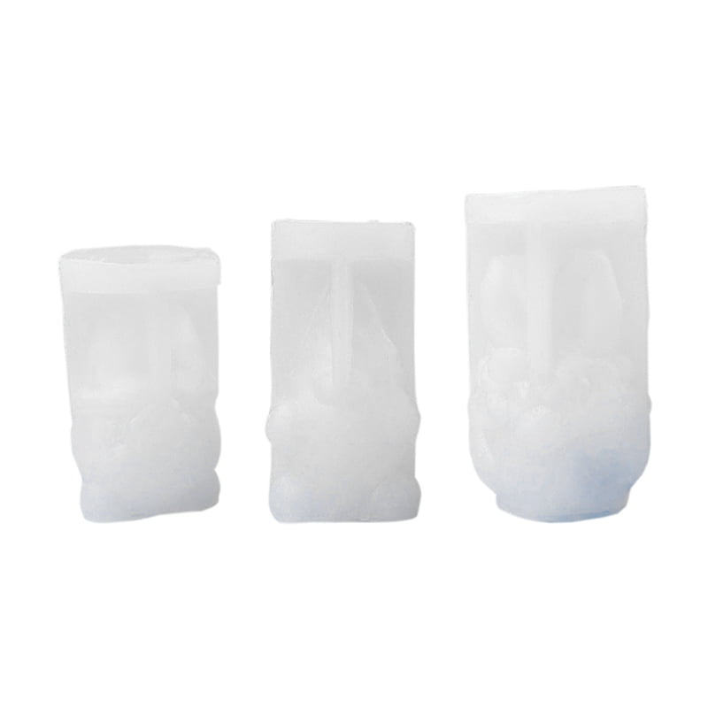 3D Dwarf Silicone Candle Mold - Santa Claus Portrait, DIY Chocolate ...