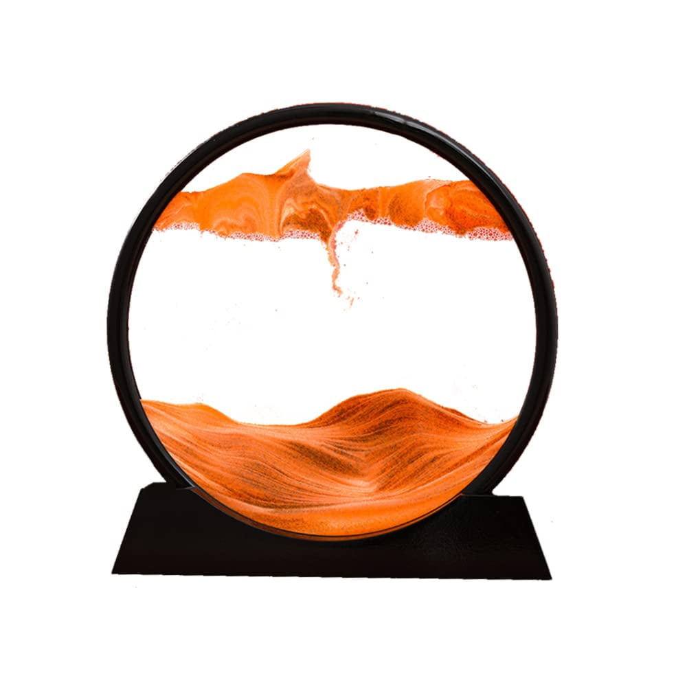 3D Dynamic Sand Art Liquid Motion,Moving Sand Art Picture Round Glass ...