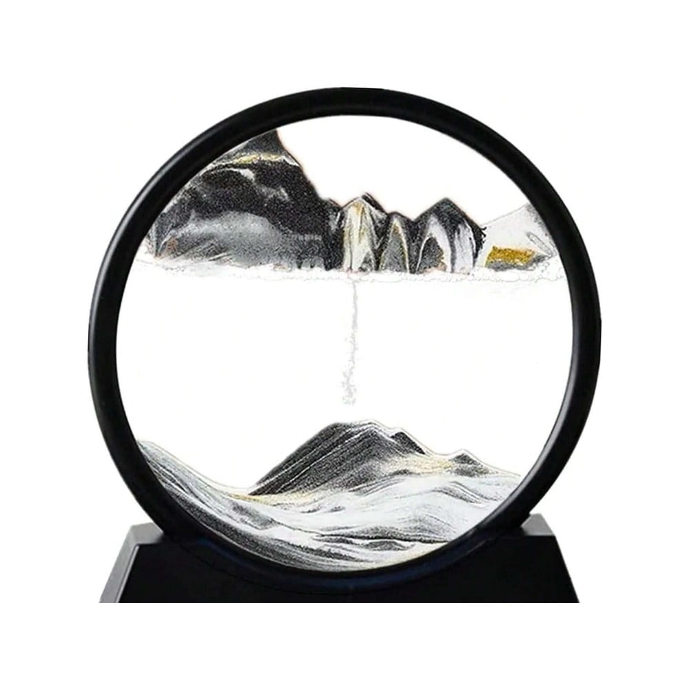 3D Dynamic Sand Art Painting Hourglass Decor - Plastic Easel Stand ...