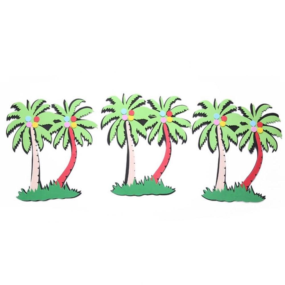 3D EVA Coconut Tree Sunflower Novel Wall Stickers Backdrop Wall ...