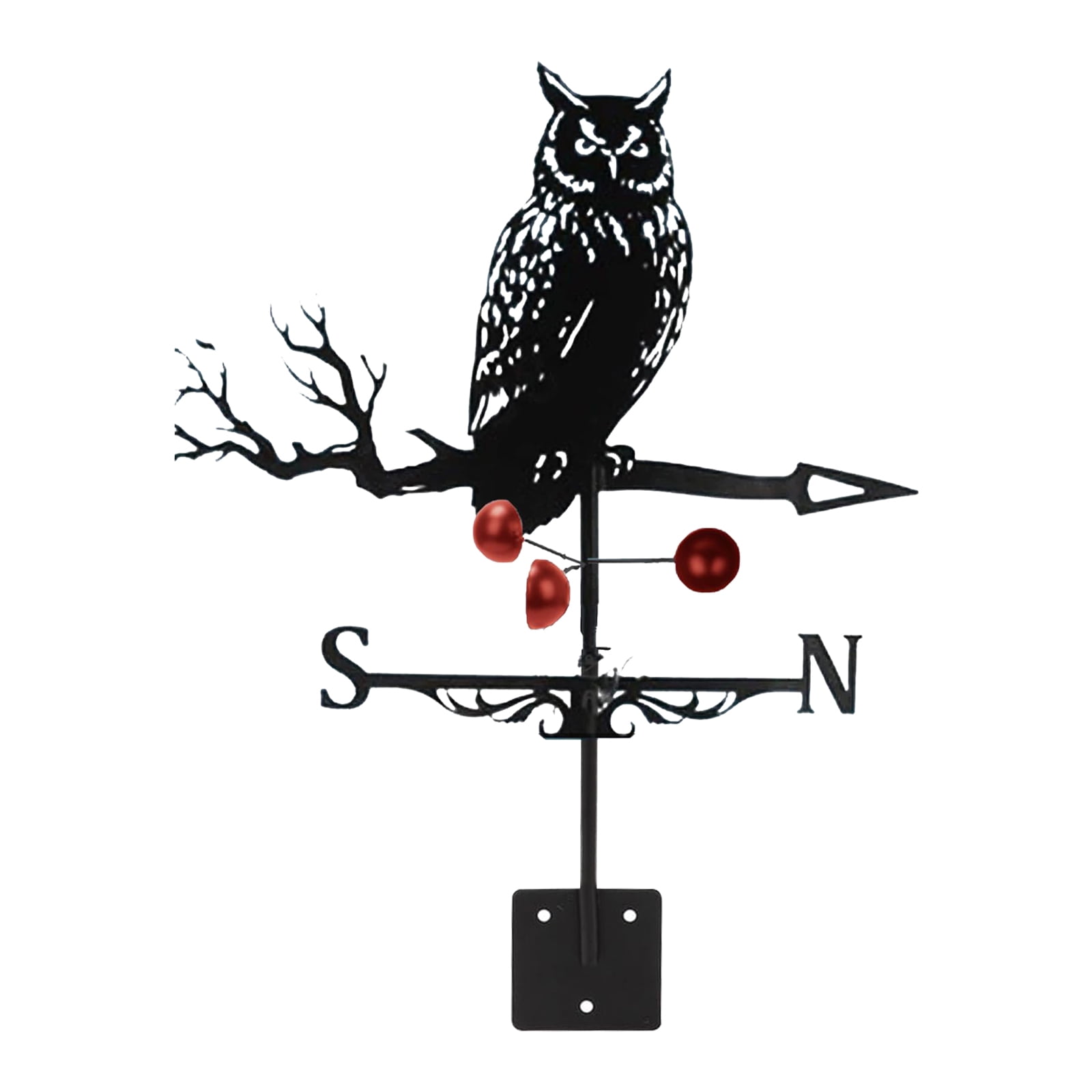 3D Eagle & Owl Flying Weathervane Metal Wind Vane Weathercock, Roof ...