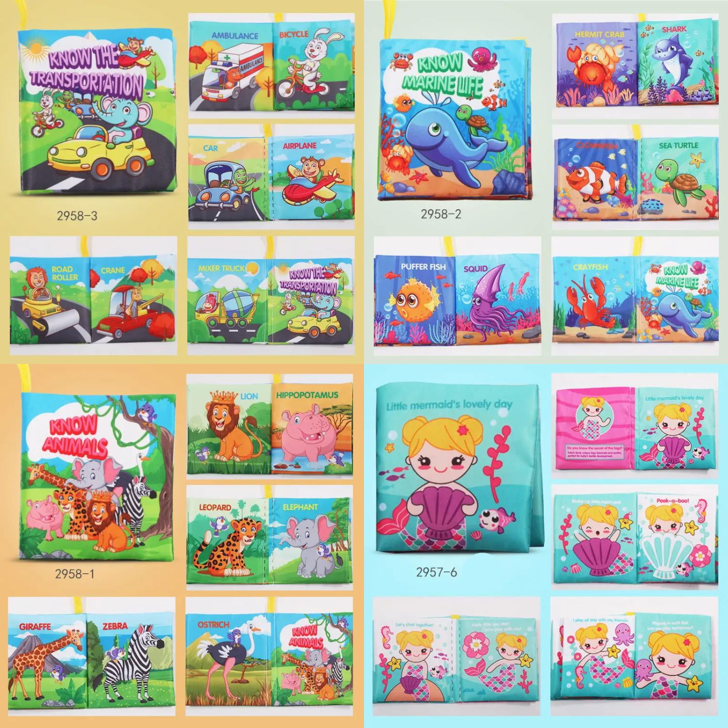 3D Early Education Book For 0-6 Months Baby Animal Number Cognition ...