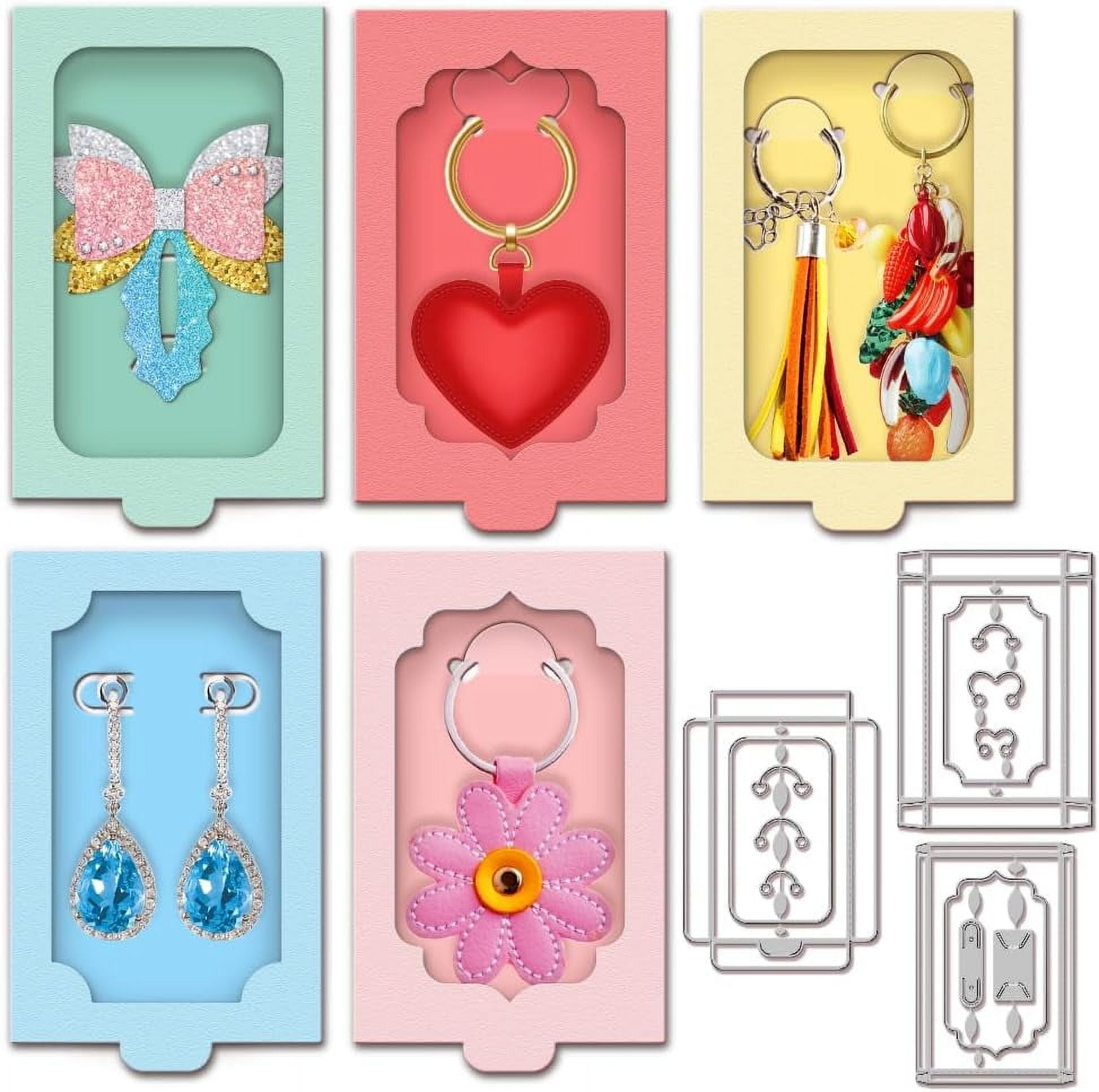 3D Earring Display Cards Box Cutting Dies for Card Making Necklace ...