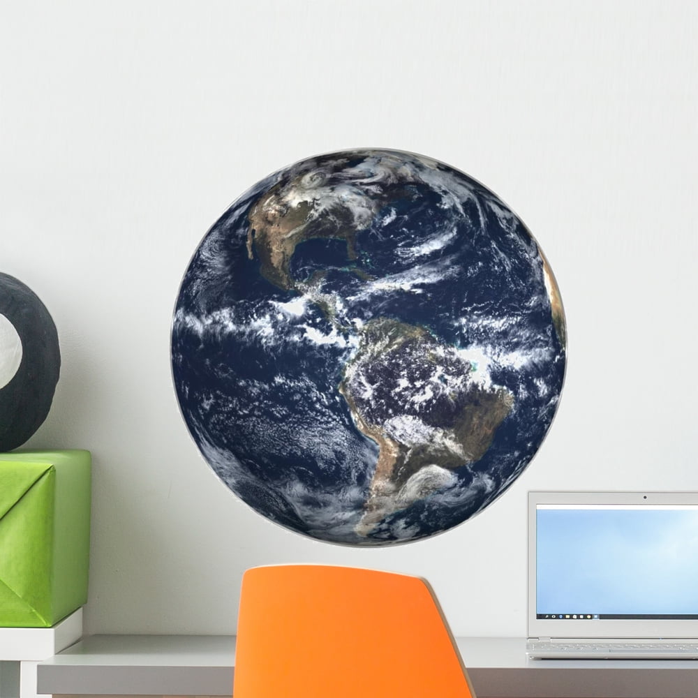 3D Earth Wall Decal by Wallmonkeys Peel and Stick Graphic (18 in H x 18 ...