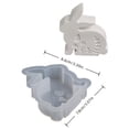 3D Easter Bunny Candle Silicone Mold DIY Handmade Soap Mold Cat Rabbit ...