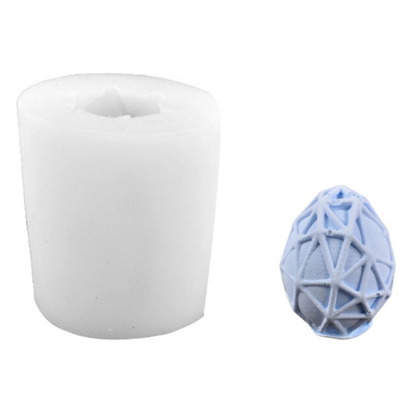 3D Easter Egg Silicone Candle Mold Chocolate Gypsum Epoxy Resin ...