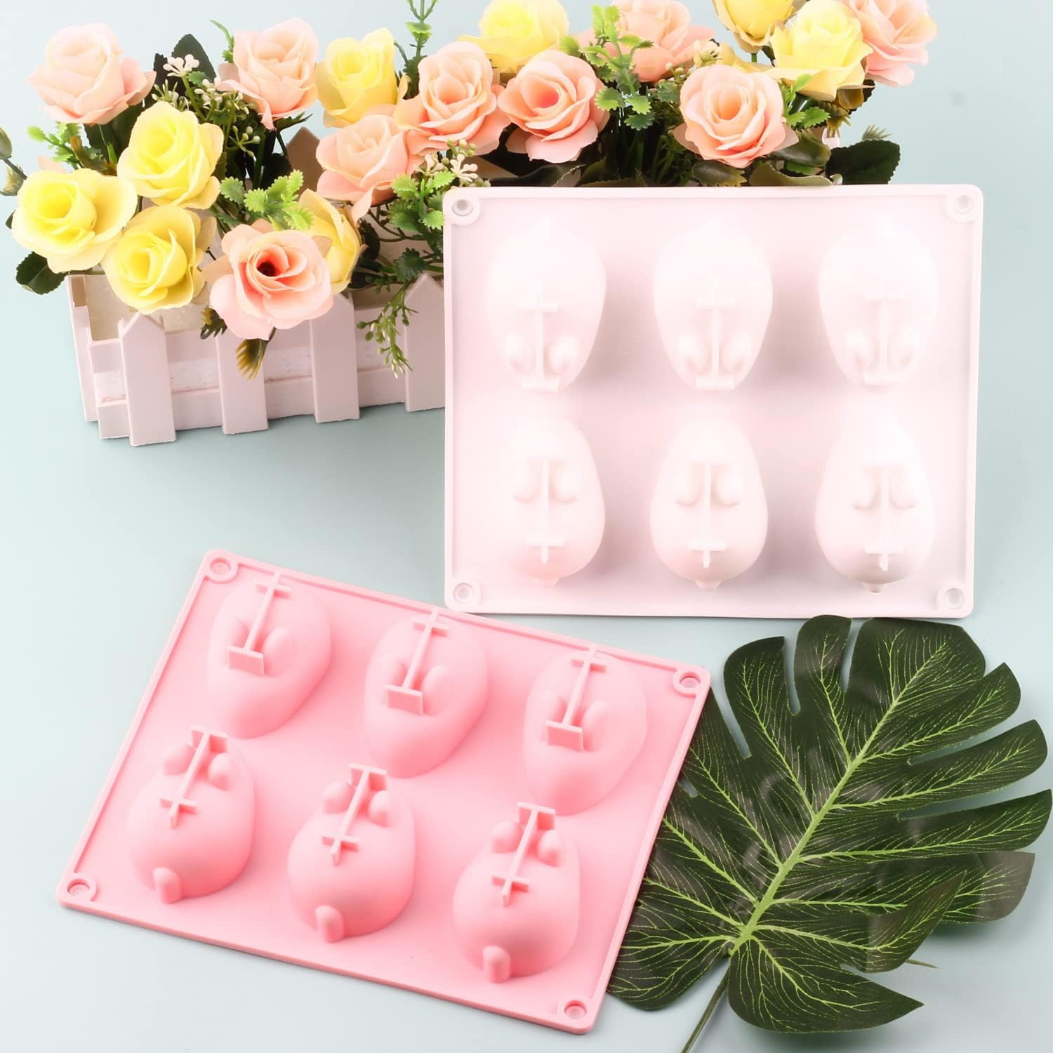3D Easter Rabbit Silicone Molds for Baking Cake Chocolate Fondant ...