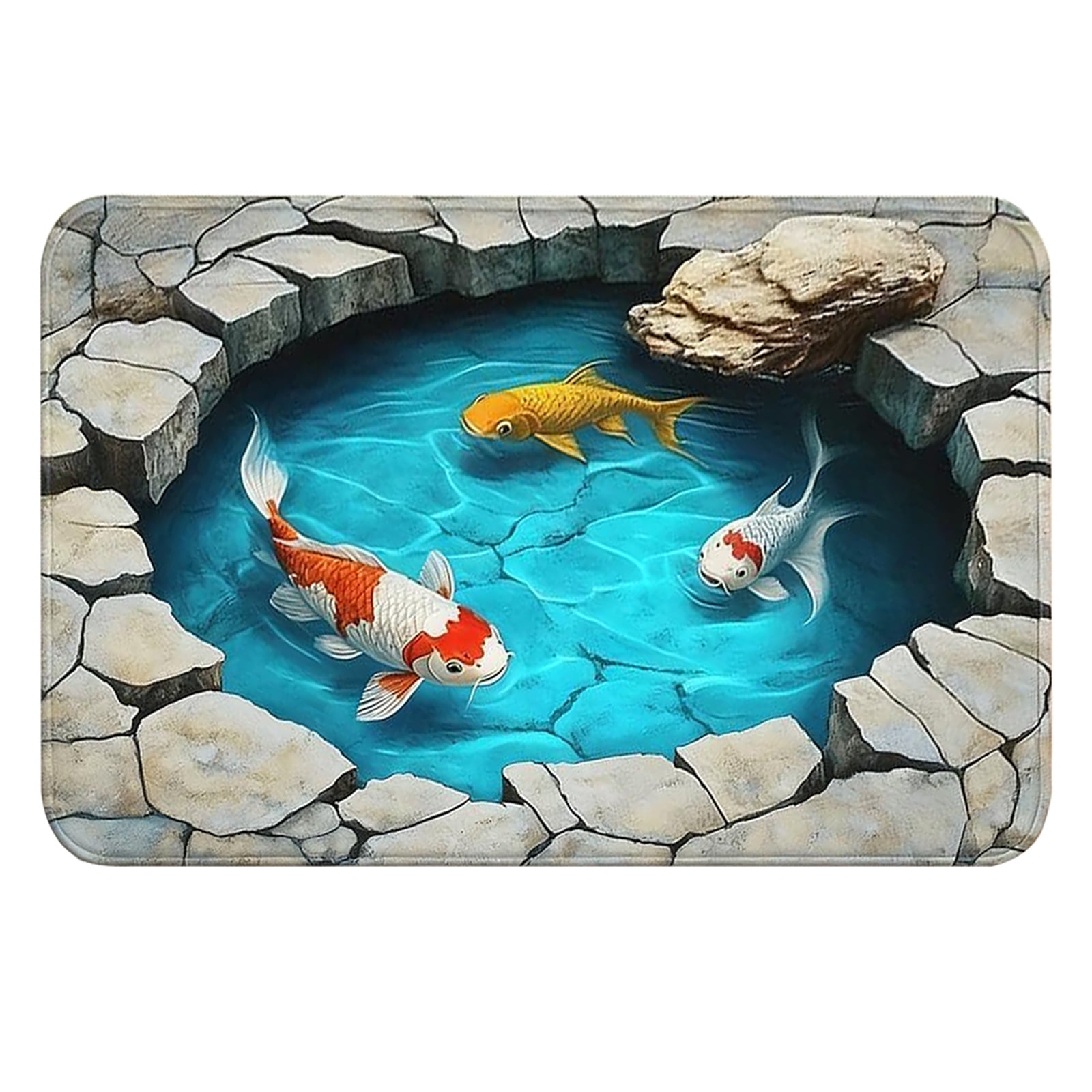 3D Effects Fish Doormat,Non-Slip Visual Illusion Doormat,Optical ...