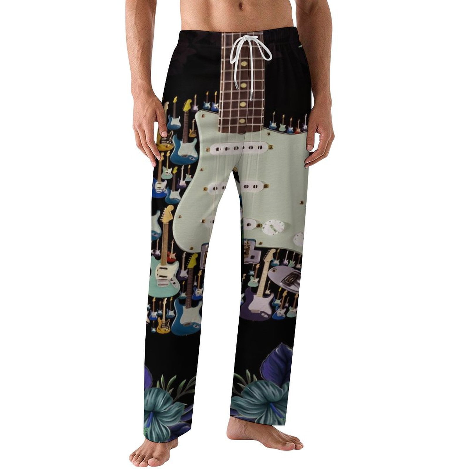3D Electric Guitar Mens Pajamas Pajama Pants Mens Sleepwear Lounge ...