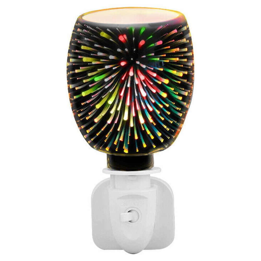 3D Electric Plug In LED Firework Aroma Diffuser Lamps Wax Melt Oil ...