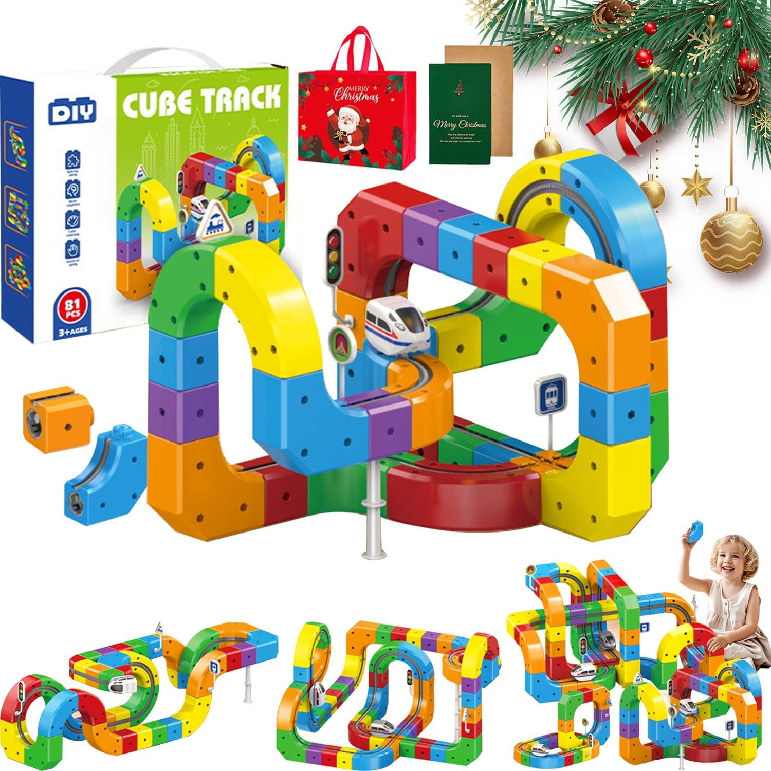 3D Electric Train Set, No Magnetic Train Track Set, Anti-Gravity 3D ...