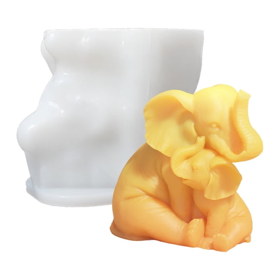 3D Elephant Mother and Son Silicone Molds Silicone Molds Epoxy Resin ...