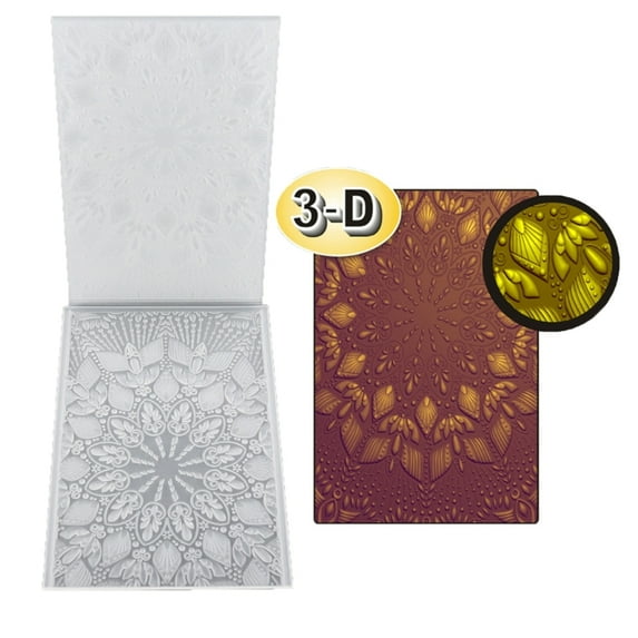 3D Embossing Folder Flower Texture Stamp Stencil Embossed Mat DIY ...