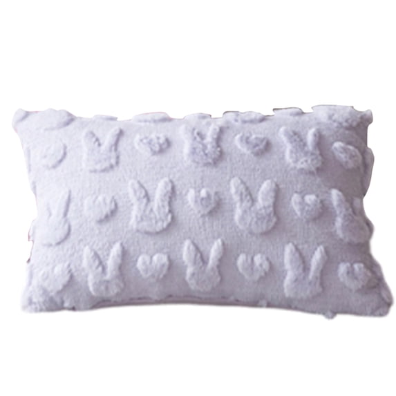 3D Embroidered Easter Bunny Pillowcase - Tufted Design, Removable ...