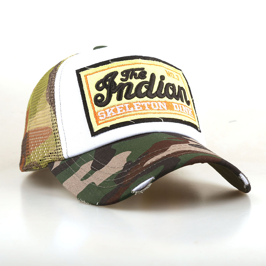 3D Embroidery Indian Mesh Baseball Cap Cotton Man Stitching Cross ...