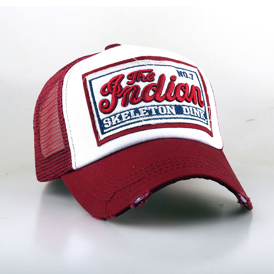 3D Embroidery Indian Mesh Baseball Cap Cotton Man Stitching Cross ...