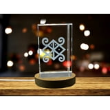 3D Engraved Anyi Me Aye A Crystal - Adinkra Ingenuity Symbol Gift ...