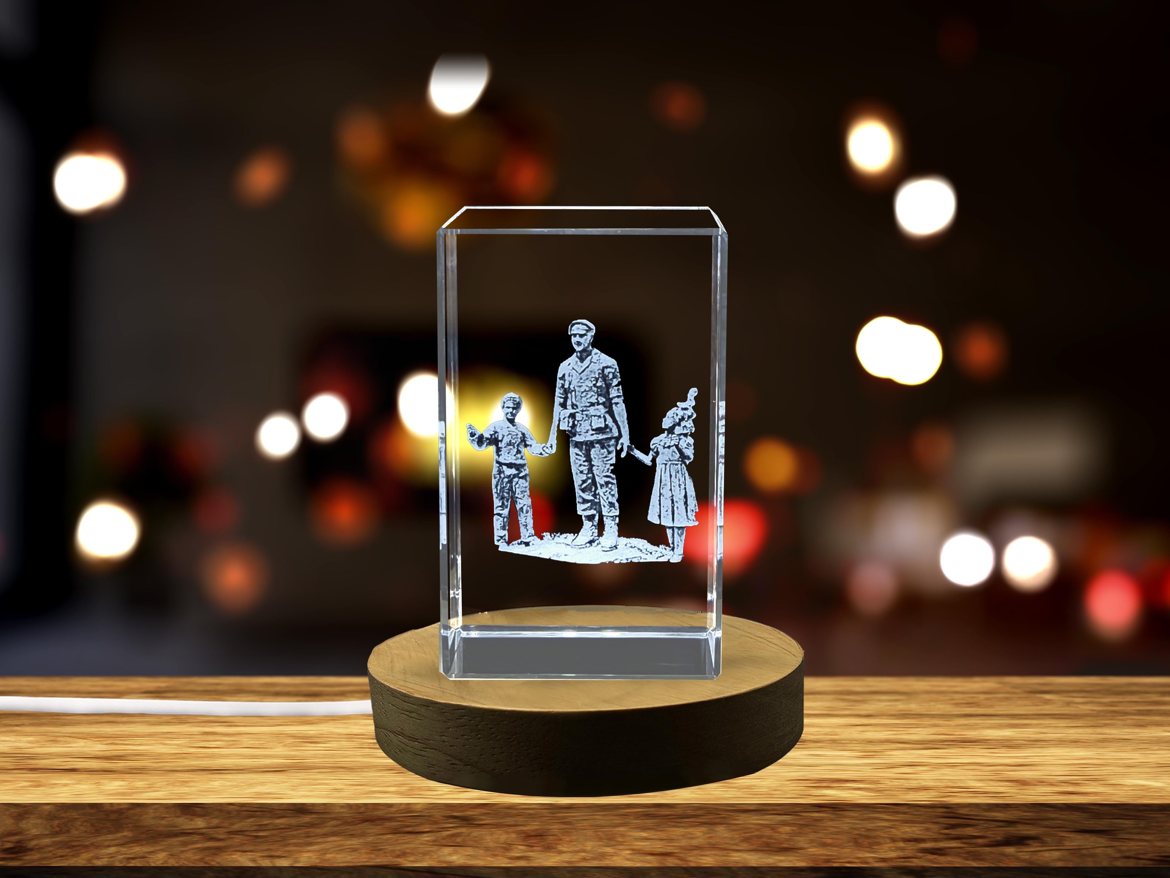3D Engraved Crystal Silent Witnesses Memorial Sculpture Gift - Walmart.com