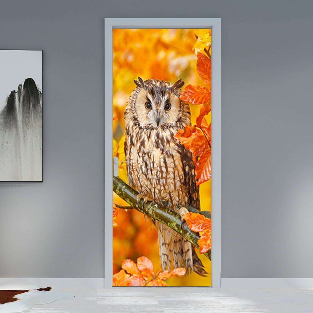 3D Entry Wardrobe Door Sticker Black Labrador Puppy Vinyl Waterproof ...