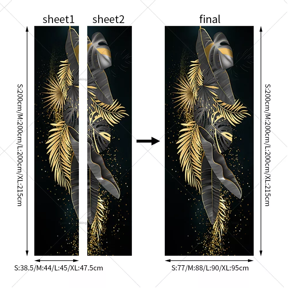 3D Entry-level Nordic Style Door Stickers Self-adhesive Wardrobe ...