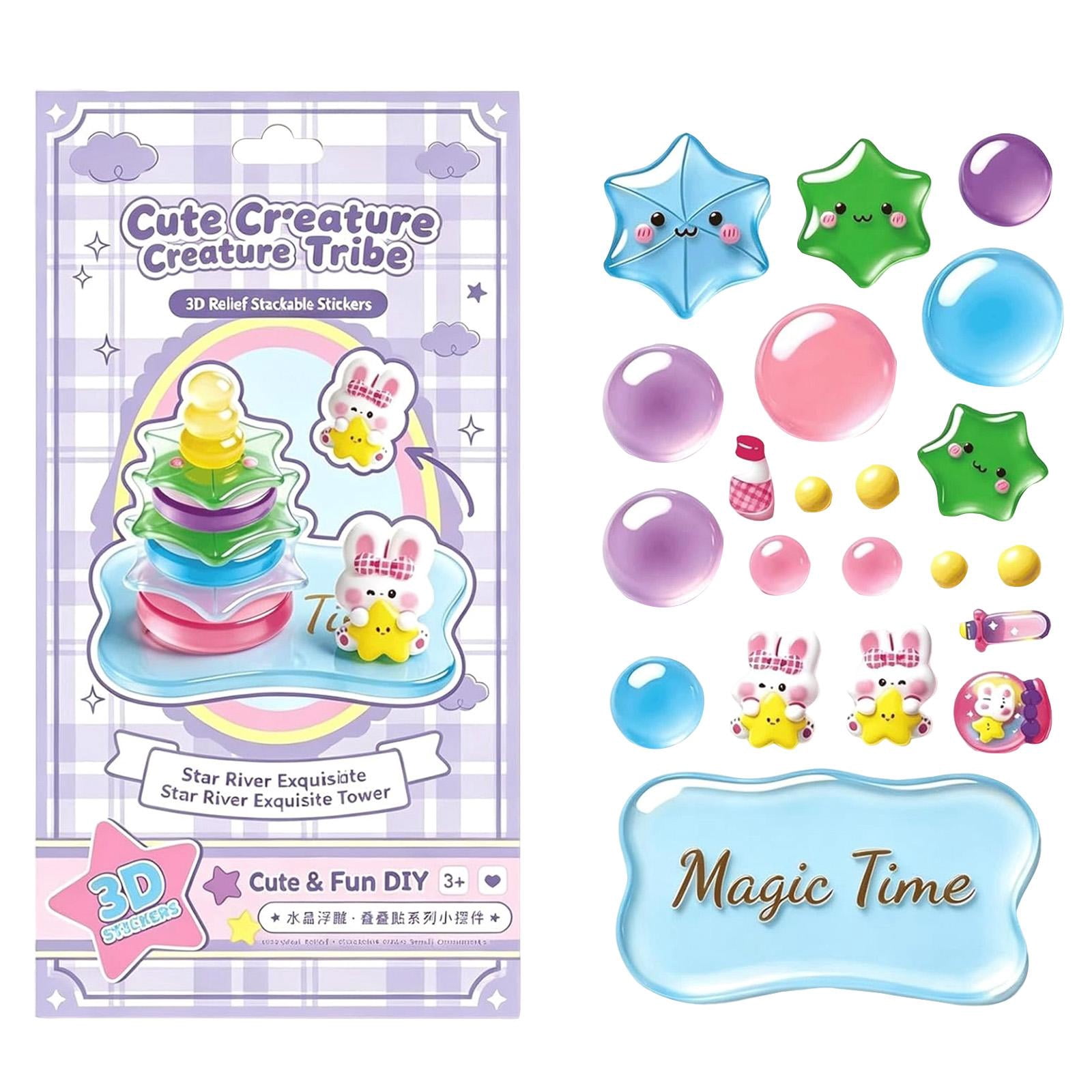 3D Epoxy Stickers, 3D Relief Stackable, 1 Set Cute Corner Creature ...