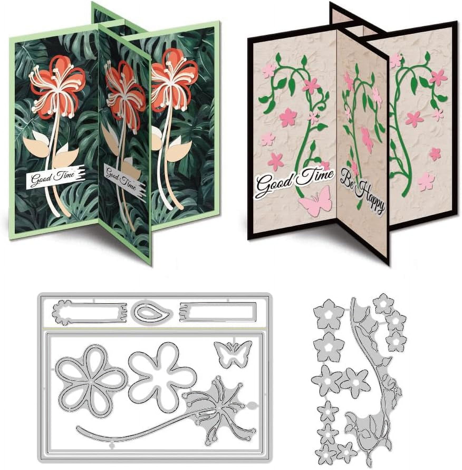 3D Equinox Flower Ectangle Border Cutting Dies Vine Card Stitch Die Cut ...