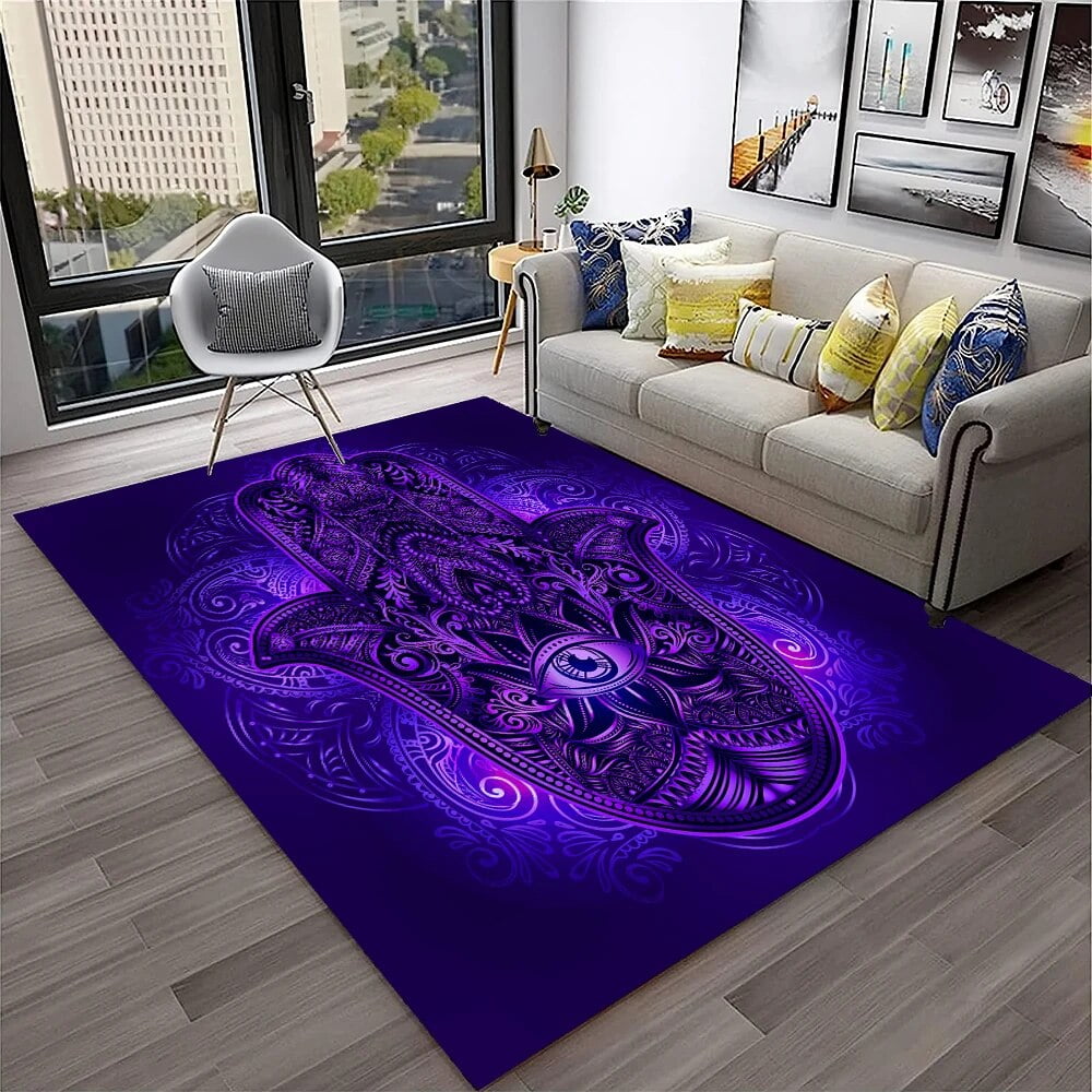 3D Evil Eye Nazar Tree of Life Carpet Rug for Home Living Room Bedroom ...