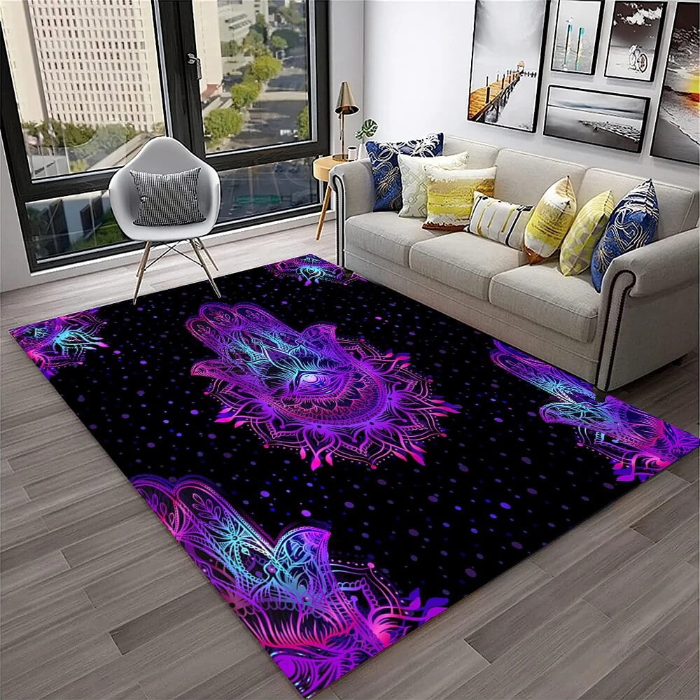 3D Evil Eye Nazar Tree of Life Carpet Rug for Home Living Room Bedroom ...