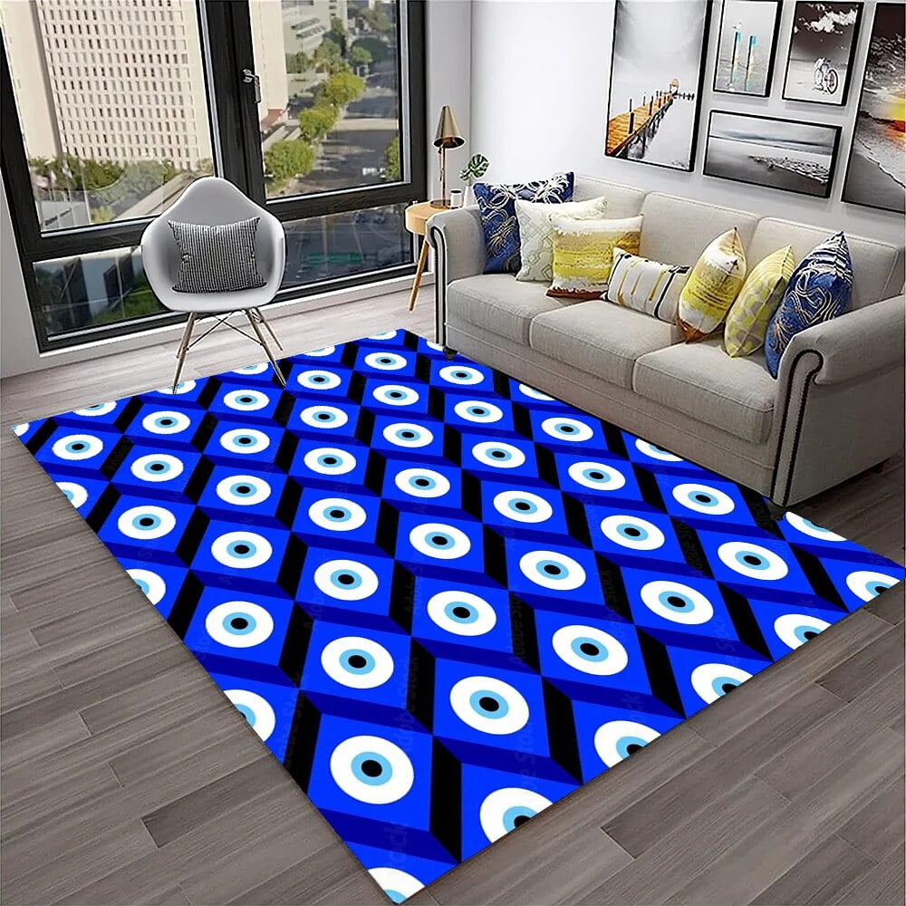 3D Evil Eye Nazar Tree of Life Carpet Rug for Home Living Room Bedroom ...