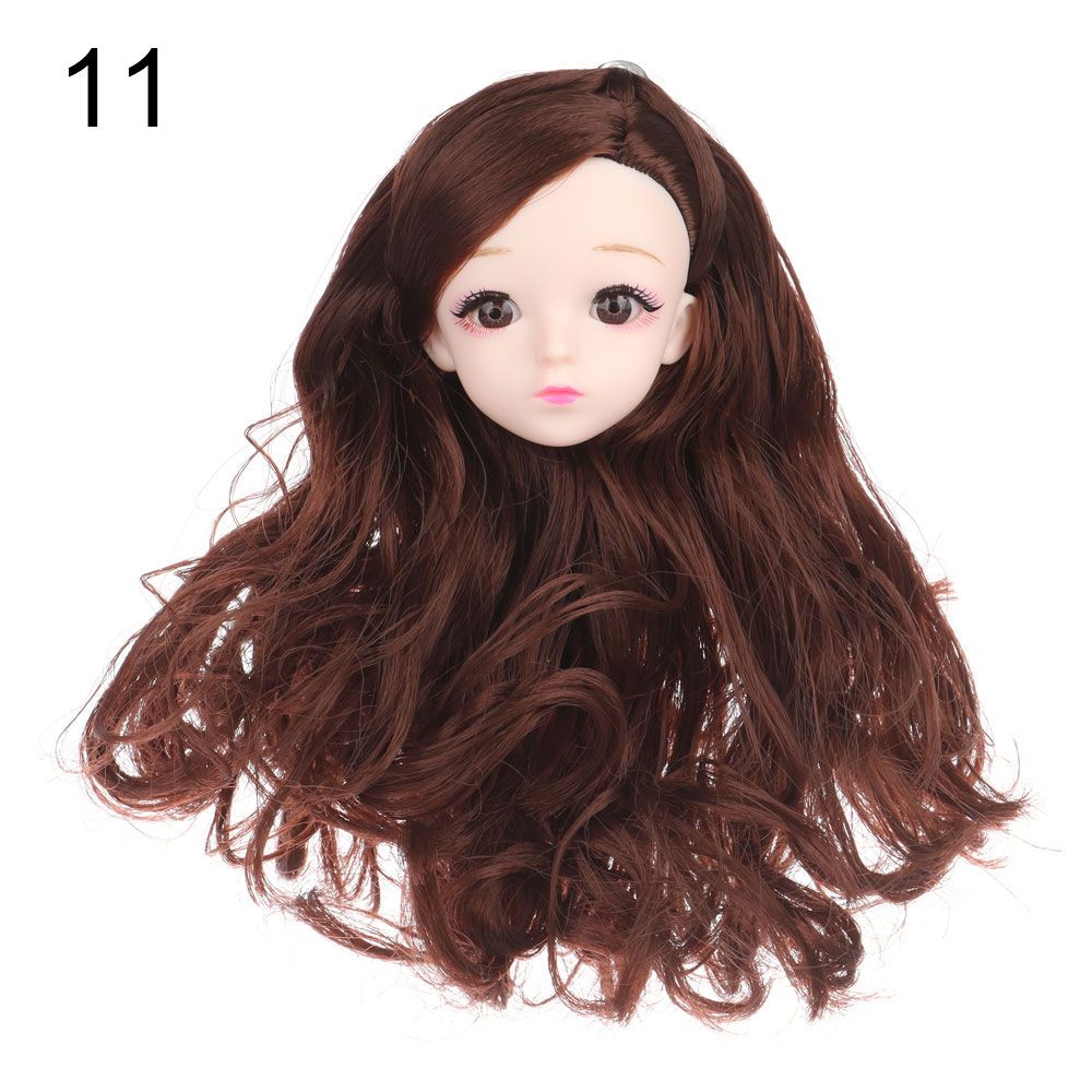 3D Eyes Multiple Color Hairstyles Ancient Doll Accessories Doll Head ...