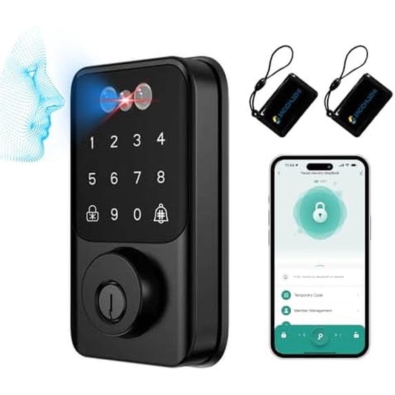 3D Face Recognition Door Lock,Keyless Entry Smart Deadbolt Lock for ...
