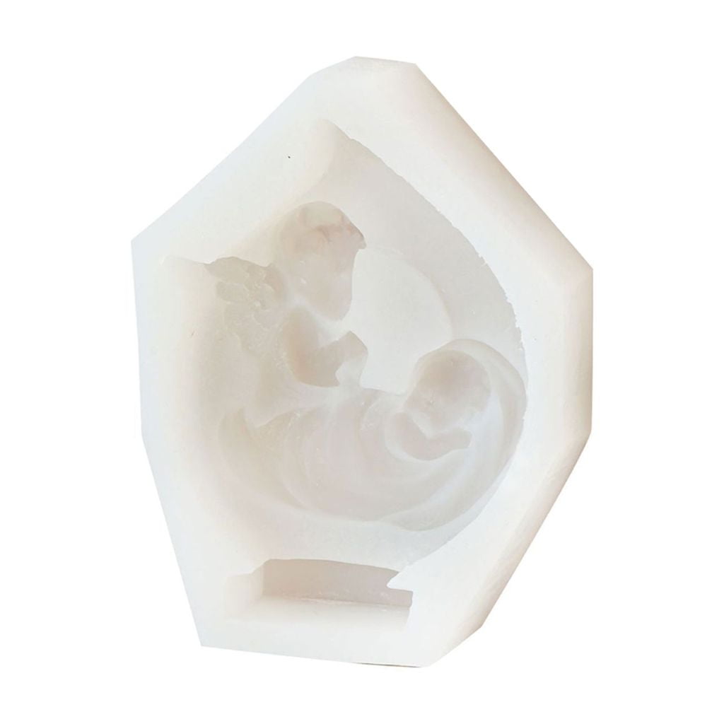3D Fairy Silicone Mold Cross Statue Candle Plaster Crafts Mold Reusable ...