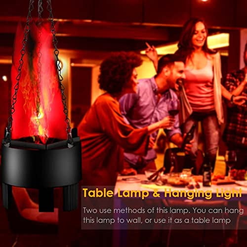3D Fake Fire Flame Hanging Lamp Decoration,110V Artificial Flickering ...